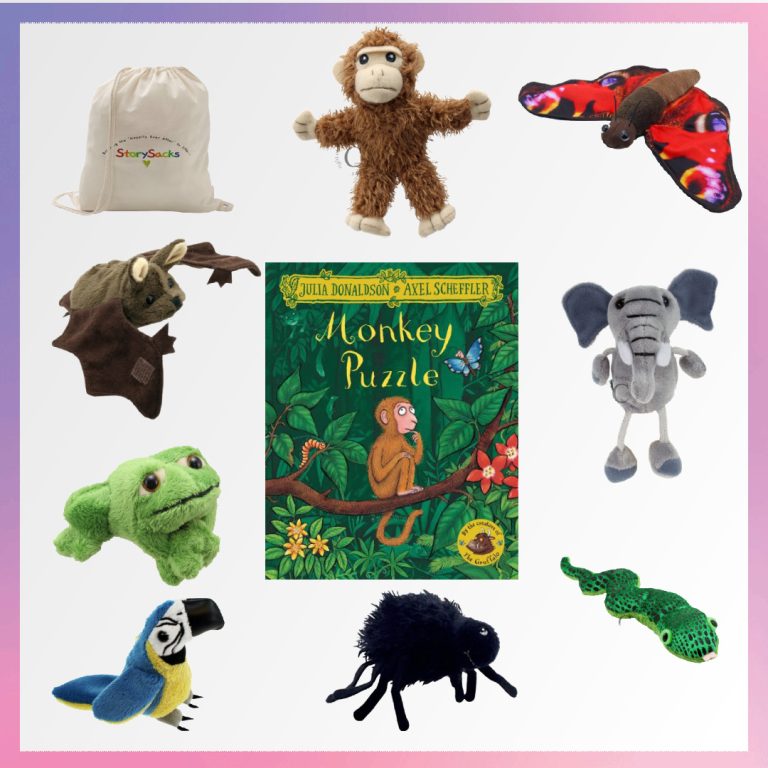 Monkey Puzzle StorySack - StorySacks Ireland